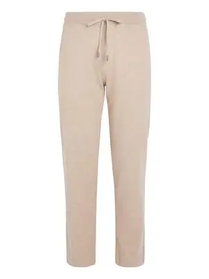 Canali Cotton-cashmere Sweatpants - Beige