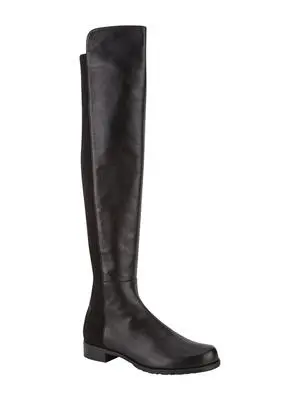STUART WEITZMAN Leather Over-the-knee Boots - Black
