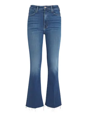 MOTHER The Hustler Ankle Fray Jeans - Blue