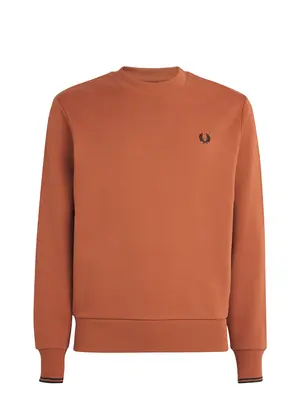 Fred Perry Laurel Wreath Sweatshirt Orange