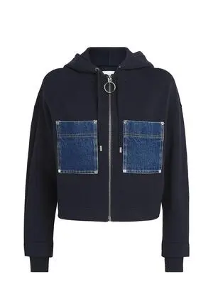 Sandro Zip-up Hoodie - Blue