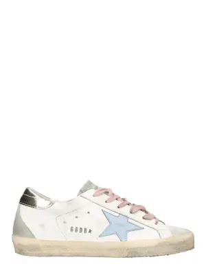 GOLDEN GOOSE Super-Star Leather Sneakers Blue