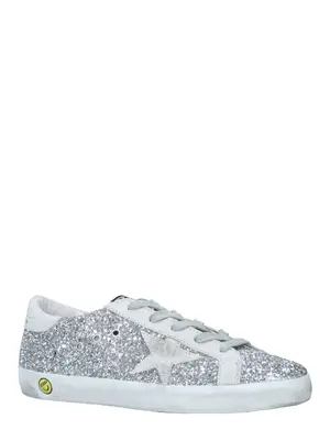 GOLDEN GOOSE Super-Star Leather Sneakers Silver