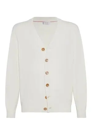 Brunello Cucinelli Cashmere Cardigan - White