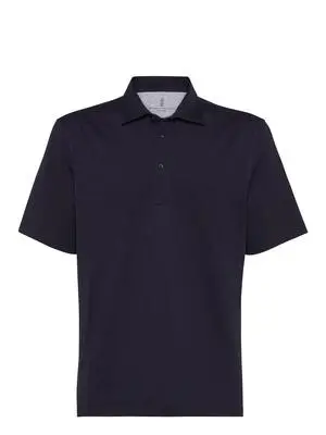 Brunello Cucinelli Cotton Polo Shirt - Blue