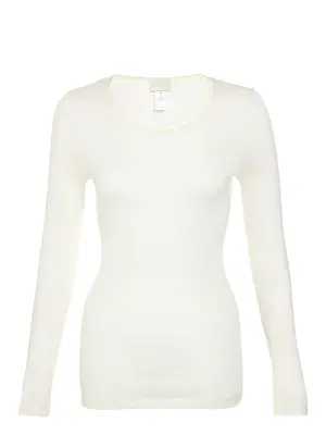 Hanro Hanro Pure Silk Long Sleeve Top Ivory
