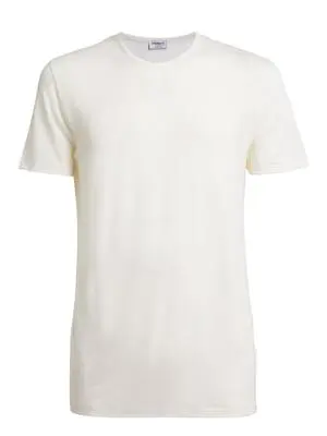 Zimmerli Wool And Silk Short Sleeve Top - Ivory