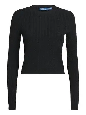Polo Ralph Lauren Cotton Cable-Knit Sweater Black
