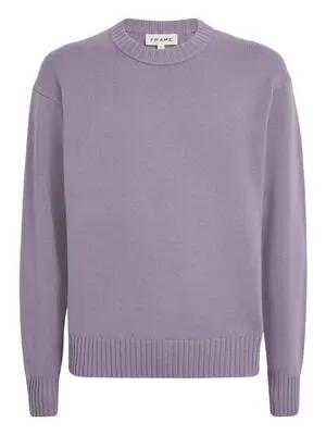 FRAME Cashmere Crewneck Sweater - Purple