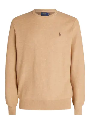 Polo Ralph Lauren Pima Cotton Crewneck Sweater Beige