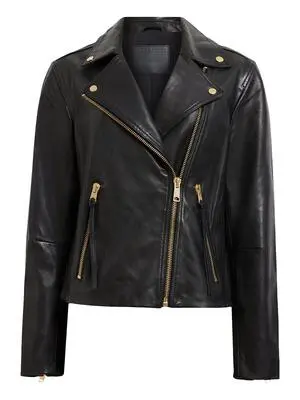ALLSAINTS Leather Dalby Biker Jacket - Black