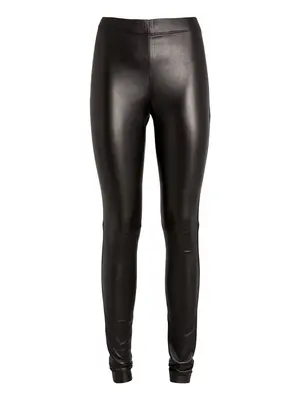 JOSEPH Leather Stretch Leggings - Black
