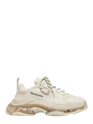 Balenciaga Triple S Clear Sole Sneakers - Beige