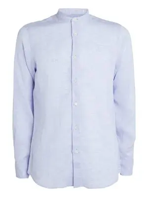 Frescobol Carioca Linen Jorge Shirt - Blue