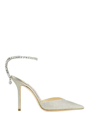 JIMMY CHOO Saeda 100 Satin Pumps Multi