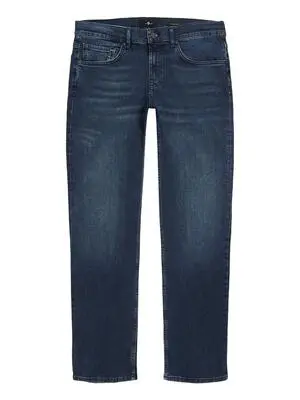 7 For All Mankind Straight Luxe Dark-wash Jeans - Navy