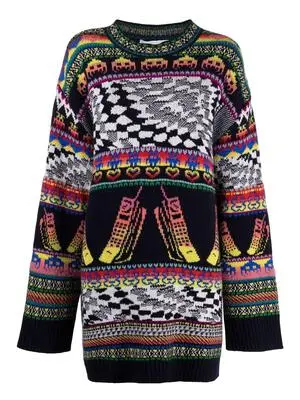 Stella McCartney Oversized Intarsia Knit Jumper - Black