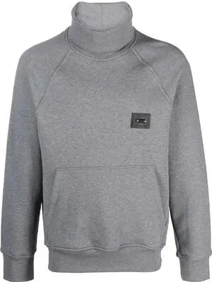 Neil Barrett Logo-patch Rollneck Sweatshirt - Grey