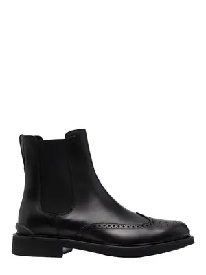 TOD'S Perforated Leather Ankle Boots