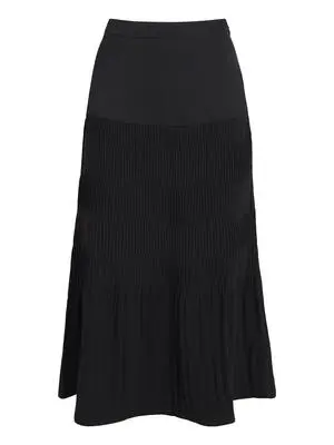 Claudie Pierlot Pleated Midi Skirt - Black