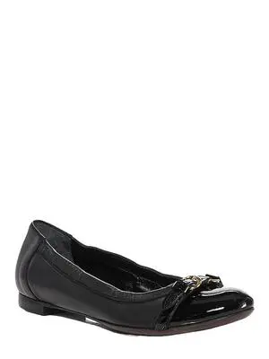Agl Monika Cap Toe Ballet Flats - Black/gold