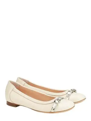 Agl Monika Cap-Toe Ballet Flats Chalk