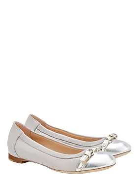 Agl Monika Cap-Toe Ballet Flats Soft Silver