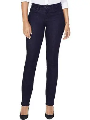 NYDJ Petite Marilyn High Rise Straight Jeans - Rinse