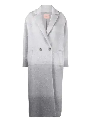 TWINSET Gradient-effect Double-breasted Coat - Grey
