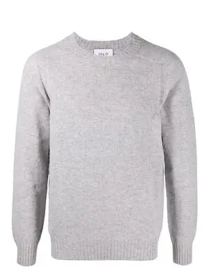 D4.0 Ribbed-trim Virgin-wool Jumper - Grey