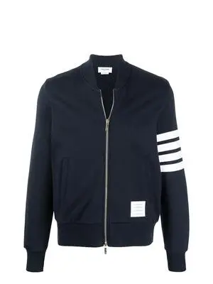 Thom Browne 4-bar Stripe Zip-up Sweatshirt - Blue