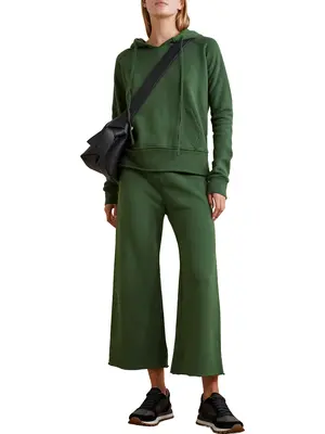 NILI LOTAN Nili Lotan Kiki Cropped Track Pants Green