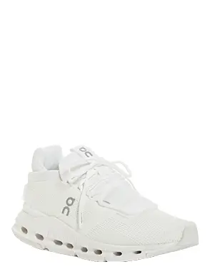 On On Women's Cloudnova Running Sneakers All White-5