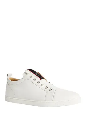 CHRISTIAN LOUBOUTIN F.a.v Fique A Vontade Calfskin Sneakers - White
