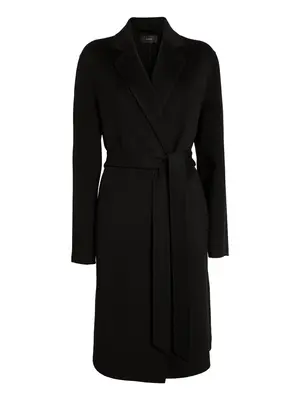 JOSEPH Double Face Cashmere Cenda Long Coat - Black