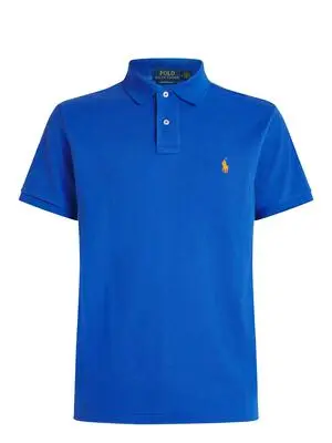 Polo Ralph Lauren Cotton Mesh Custom-fit Polo Shirt - Blue