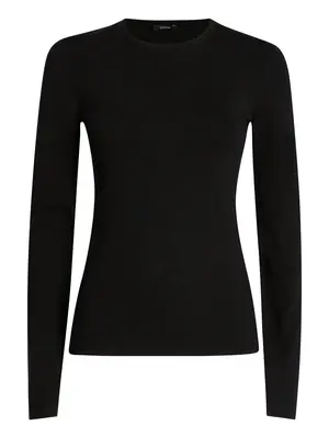 JOSEPH Silk Stretch Jumper - Black