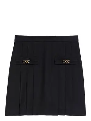 Sandro Wool Mini Skirt - Black
