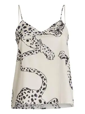 Desmond & Dempsey Jaguar Print Camisole - Beige