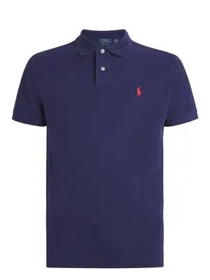 Polo Ralph Lauren Polo Ralph Lauren Custom-Fit Cotton Mesh Polo Shirt Navy