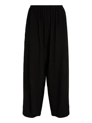 Eskandar Silk Japanese Trousers - Black