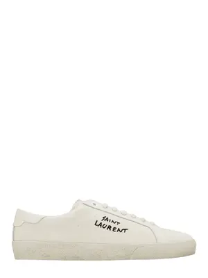 Saint Laurent Canvas Court Classic Sl/06 Sneakers - White