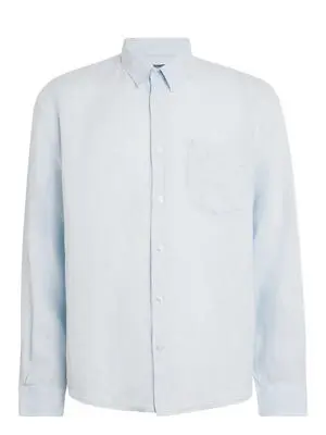 Vilebrequin Linen Embroidered Caroubis Shirt - Blue