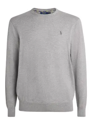 Polo Ralph Lauren Pima Cotton Polo Pony Sweater Grey
