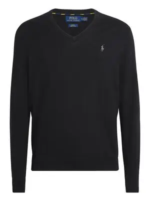 Polo Ralph Lauren Cotton Polo Pony Sweater - Black