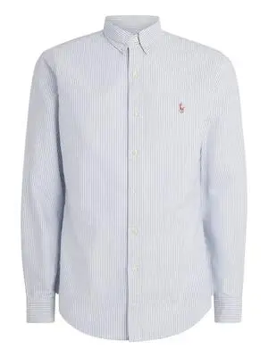 Polo Ralph Lauren Cotton Stripe Oxford Shirt - Blue