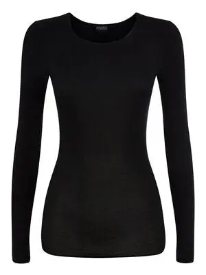 Hanro Cotton Seamless Long-sleeved Top - Black