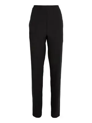 Eskandar Wool-rich Trousers - Black