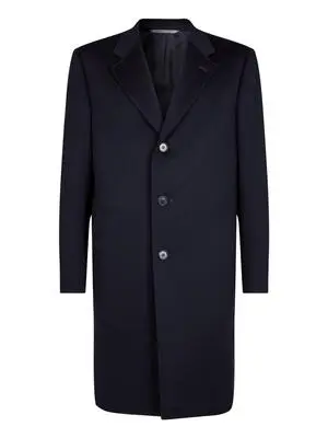 Canali Wool-cashmere Coat - Navy