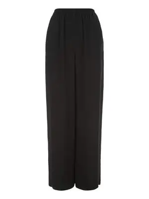Eskandar Wide-leg Silk Trousers - Black